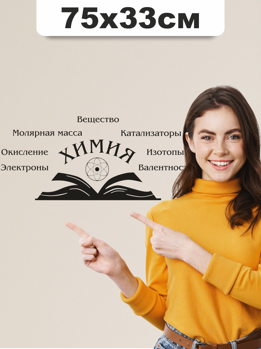 Интерьерные наклейки на стену для декора Химия термины