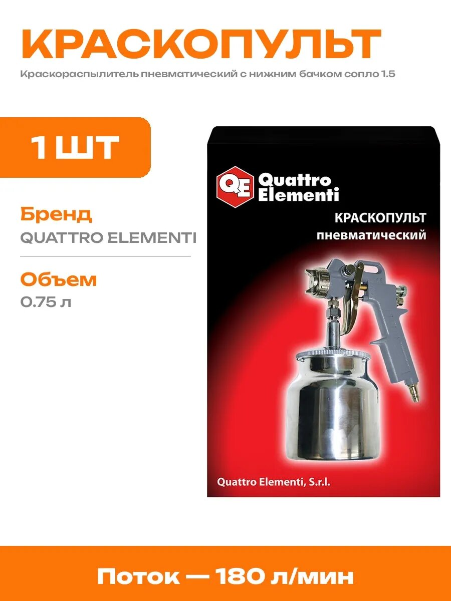 Пневмокраскопульт с нижним бачком и разъемом EURO 1.5