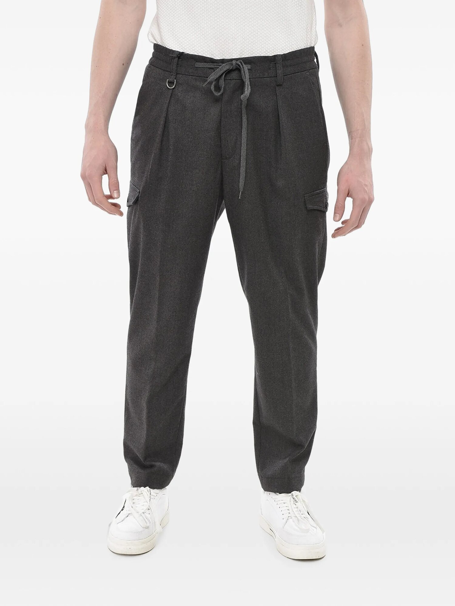 Брюки Pleated-detailing drawstring-fastening tailored-design trousers