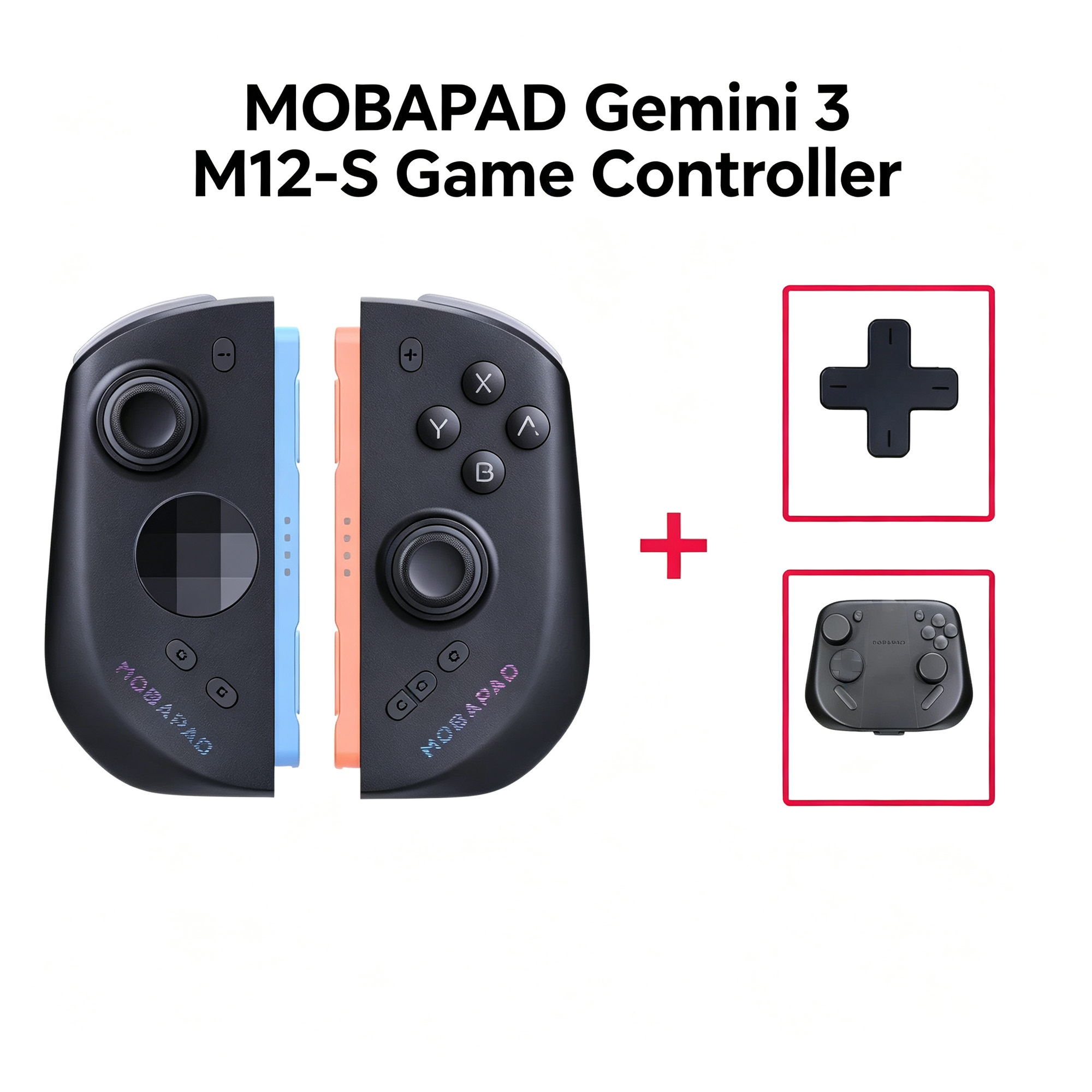 Геймпад MOBAPAD Gemini 3 M12-S с джойстиками TMR для Nintendo Switch 2,200,47,58.72,800, false, false,116, черный,