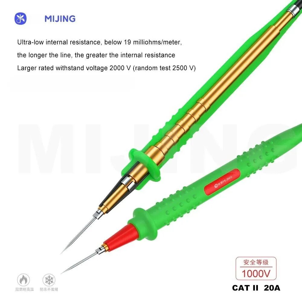 Mijing BX-12 Многофункциональный измерительный измерительный зонд Провод Уровень безопасности 2000 В 20 А для мультиметра