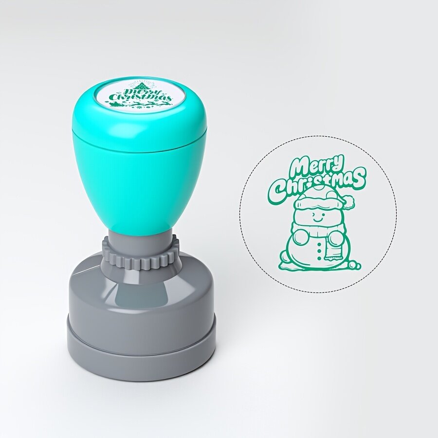 Набор светочувствительных штампов Christmas Snowman, автоматическая печать с изображением снеговика, для украшения подарков и открыток