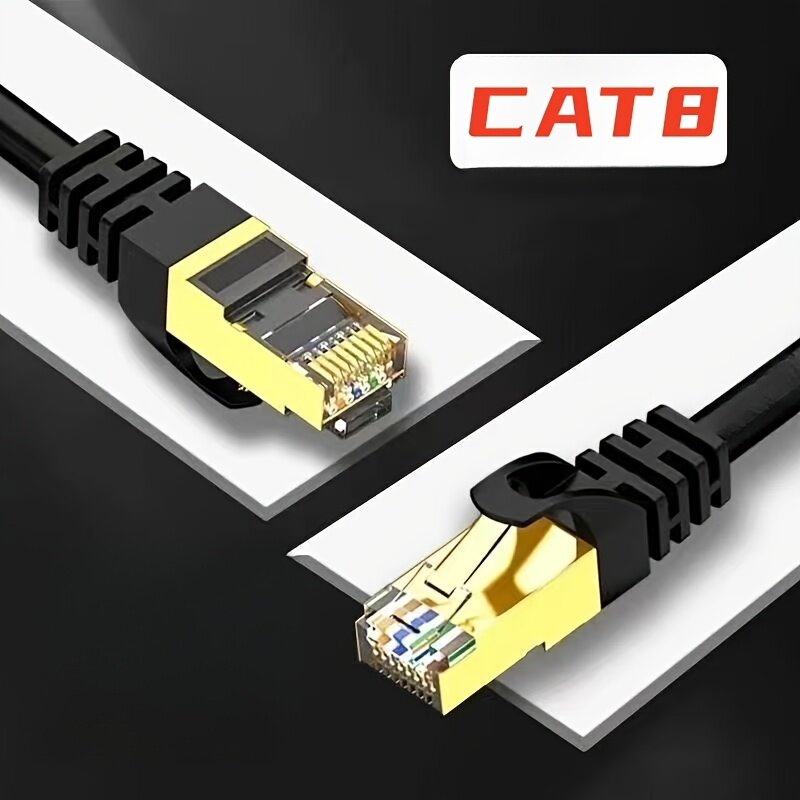 Кабель Ethernet Cat8, RJ45 штекер - RJ45 штекер, 2000 МГц, до 40 Гбит/с, 116,14 дюйма — для роутеров, модемов, ПК, ноутбуков, MacBook, Xbox, PS5, коммутаторов