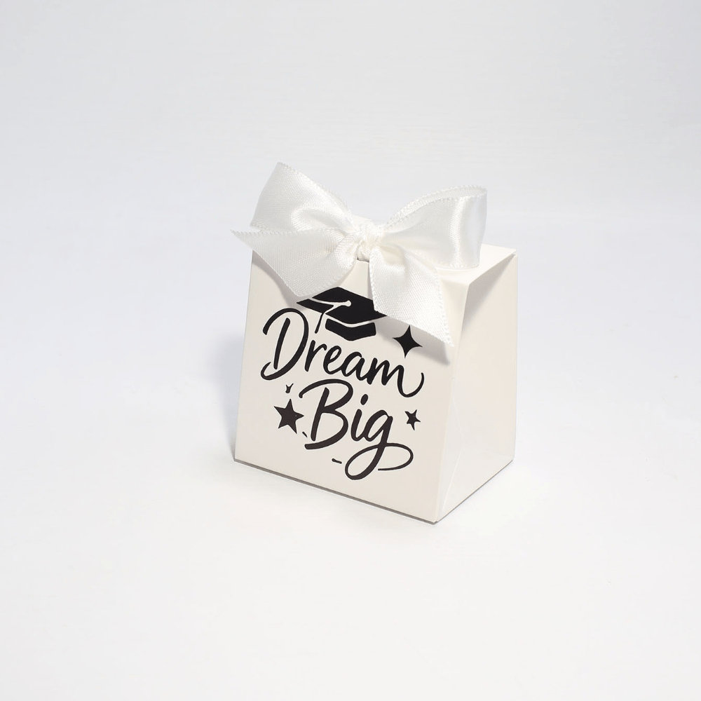 5 шт. мини-подарочных коробок для выпускного с надписью "Dream Big" и дизайном шапки выпускника, бумажные коро