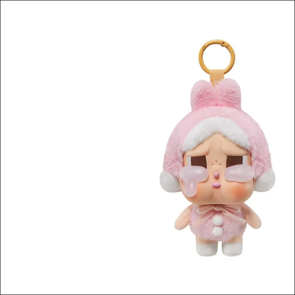 Мягкая игрушка-брелок Crybaby 'Красивый цвет P230', розовая, 15 см, с карабином