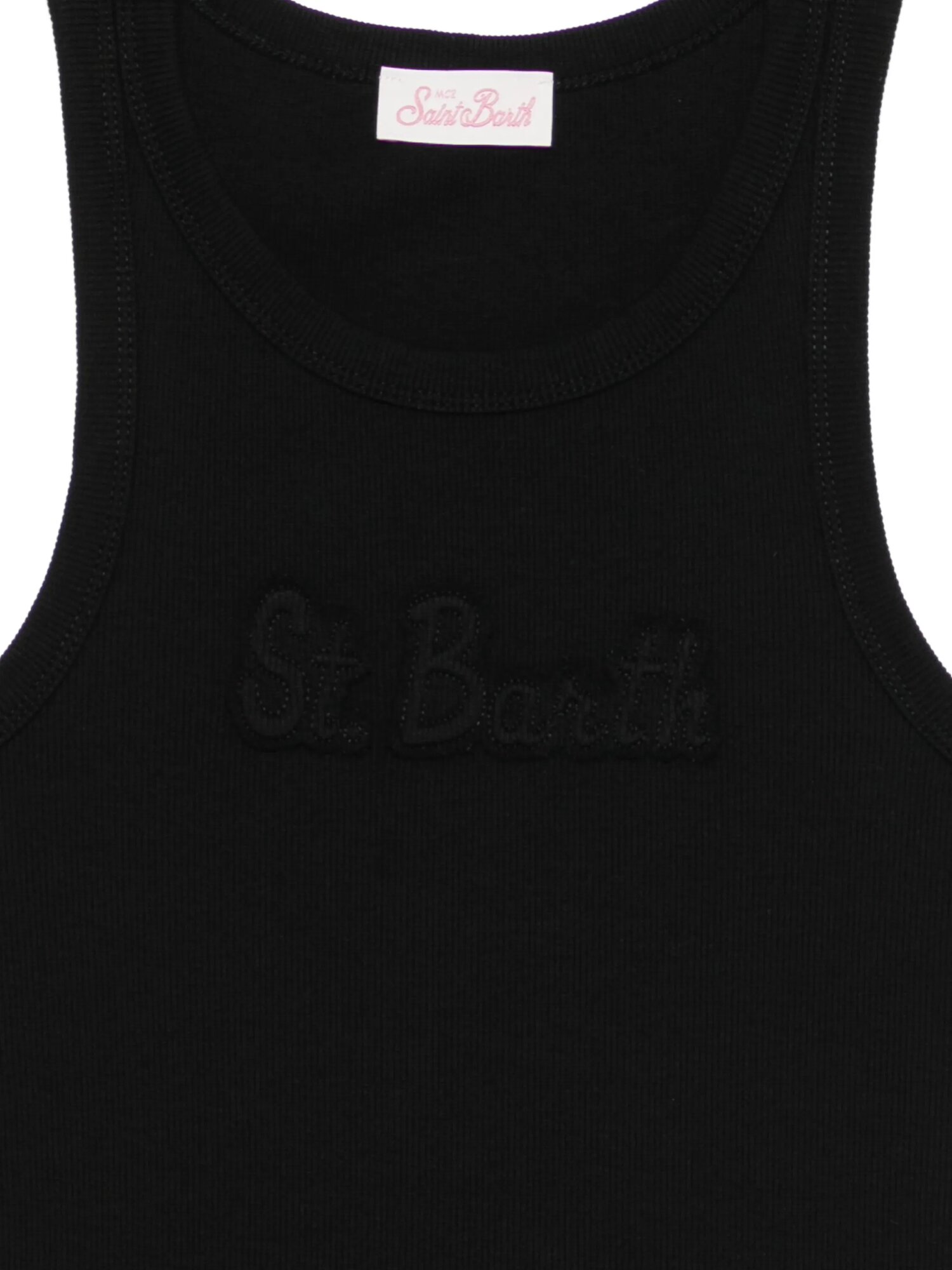Топ MC2 Saint Barth Ada logo-patch ribbed tank top, размер 42 — фото 1
