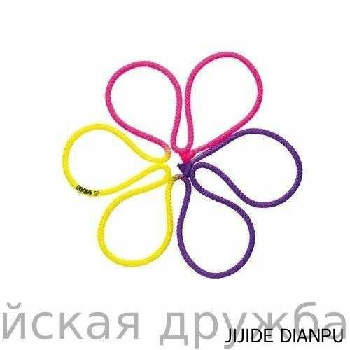 Скакалка SASAKI M-280-G 3м (PPxYxP) фиолетовая с желтым и розовым