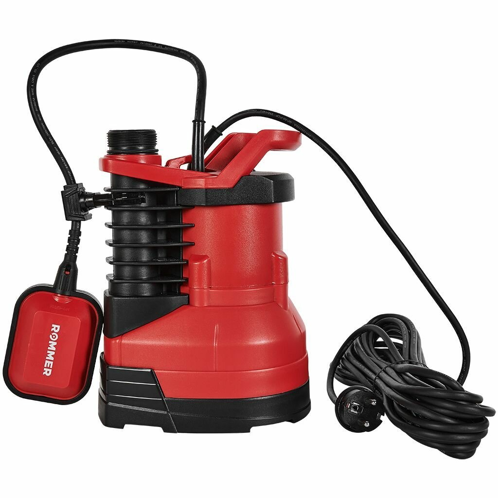 ROMMER PROFI Насос дренажный, H-8м, Q-9м3/ч, кабель 10м, 400 Вт, для чистой воды