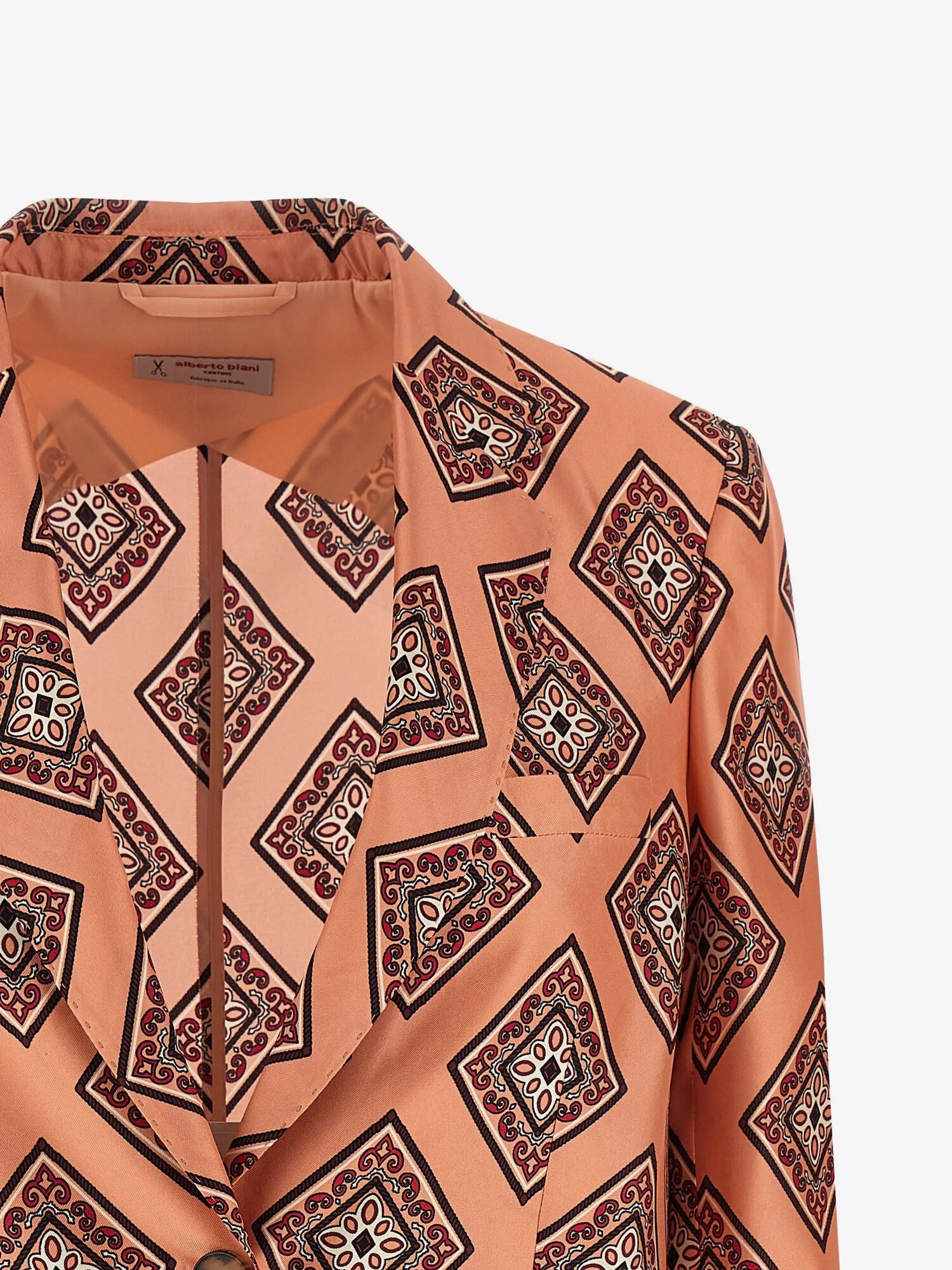 Пиджак Alberto Biani Patterned blazer, размер 40, зеленый/оранжевый — фото 1