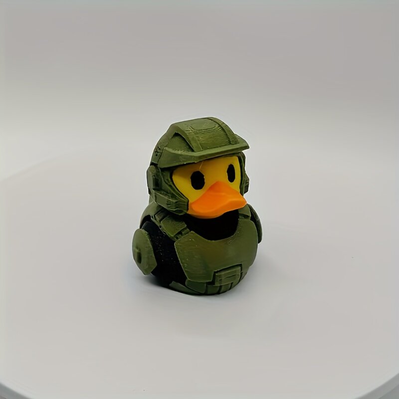 3D-печатная многоцветная декоративная фигурка утки в военной форме, 1 шт.