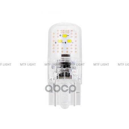 Лампа светодиодная 12V T10 бесцок. 6 диодов SMD белая 5000К (W5W), 2шт MTF MTF Light арт. W5W50GA - высокое качество товара
