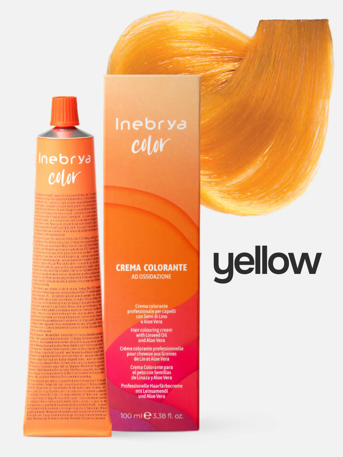 Крем - краска для волос профессиональная Inebrya Color Professional Корректор Желтый, 100 мл