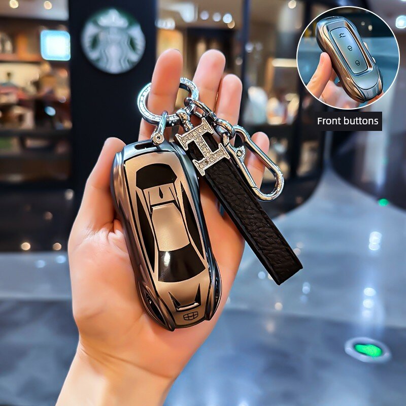 Матовый огненный чехол для ключа с черной веревкой H для Geely Galaxy M9 2025, защитный чехол