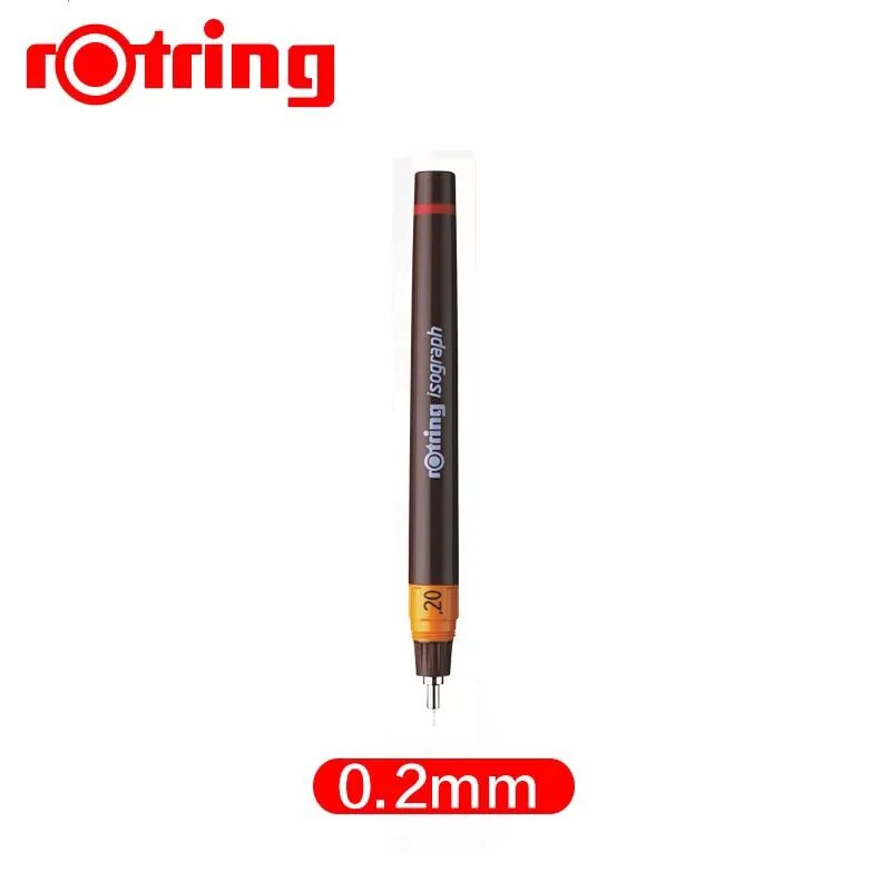 Изограф Rotring 0,2 мм, пластиковый корпус, темно-коричневый