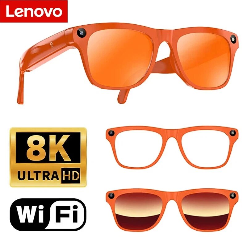 Lenovo W610 Умные очки с ИИ для записи видео Orange with 3 lenses