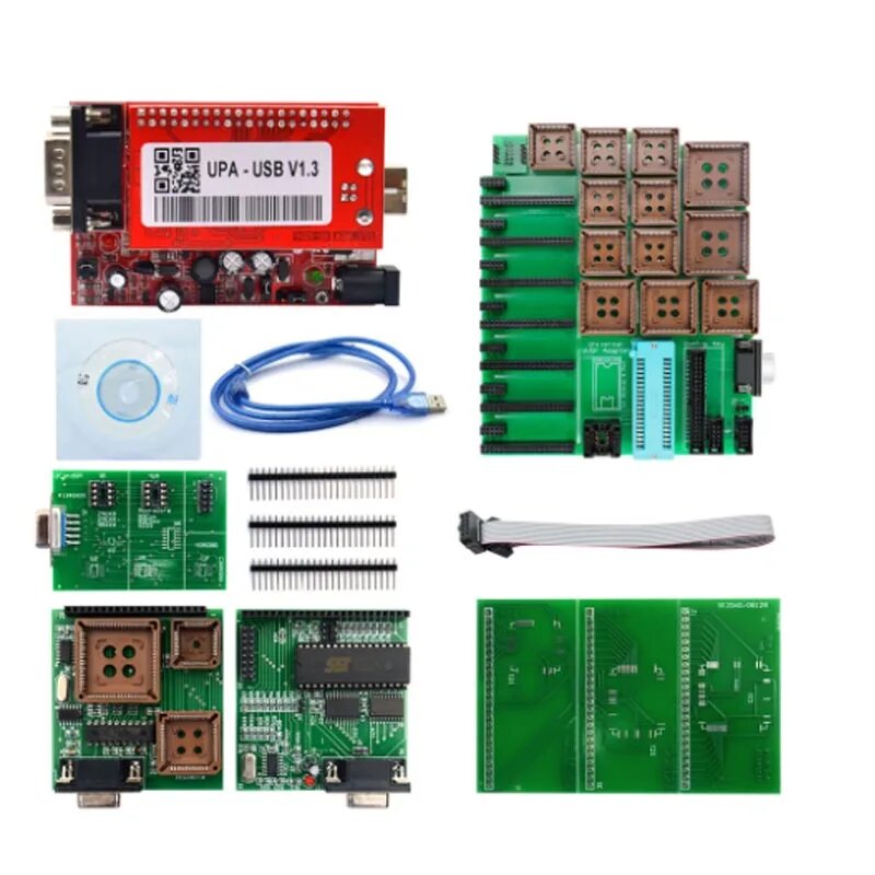 Новый USB-программатор UPA V1.3, UPA USB, полные адаптеры, инструменты для настройки чипов UPA, программатор ECU, последовательный программатор, USB-программатор UPA