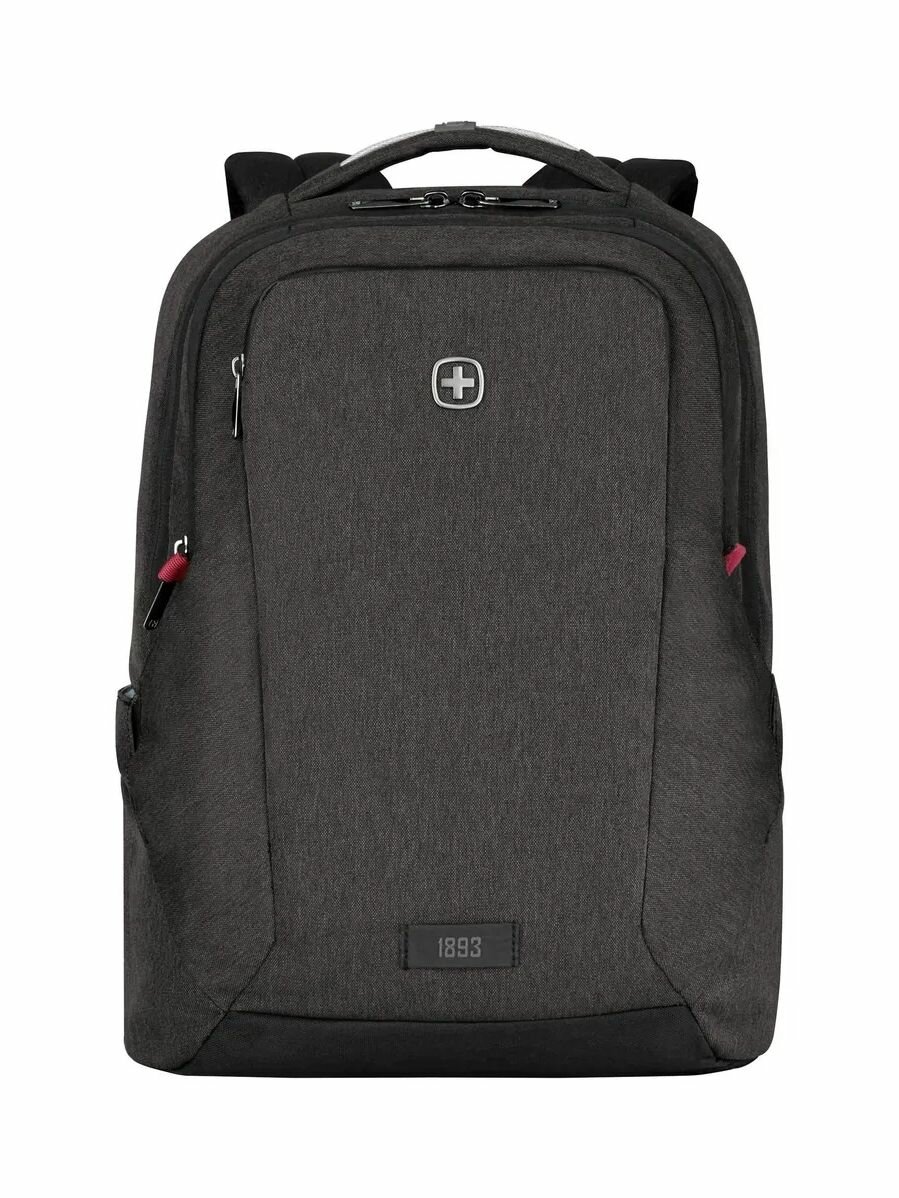 Рюкзак мужской городской WENGER MX Professional тёмно-серый, для ноутбука 16", объём 21 л