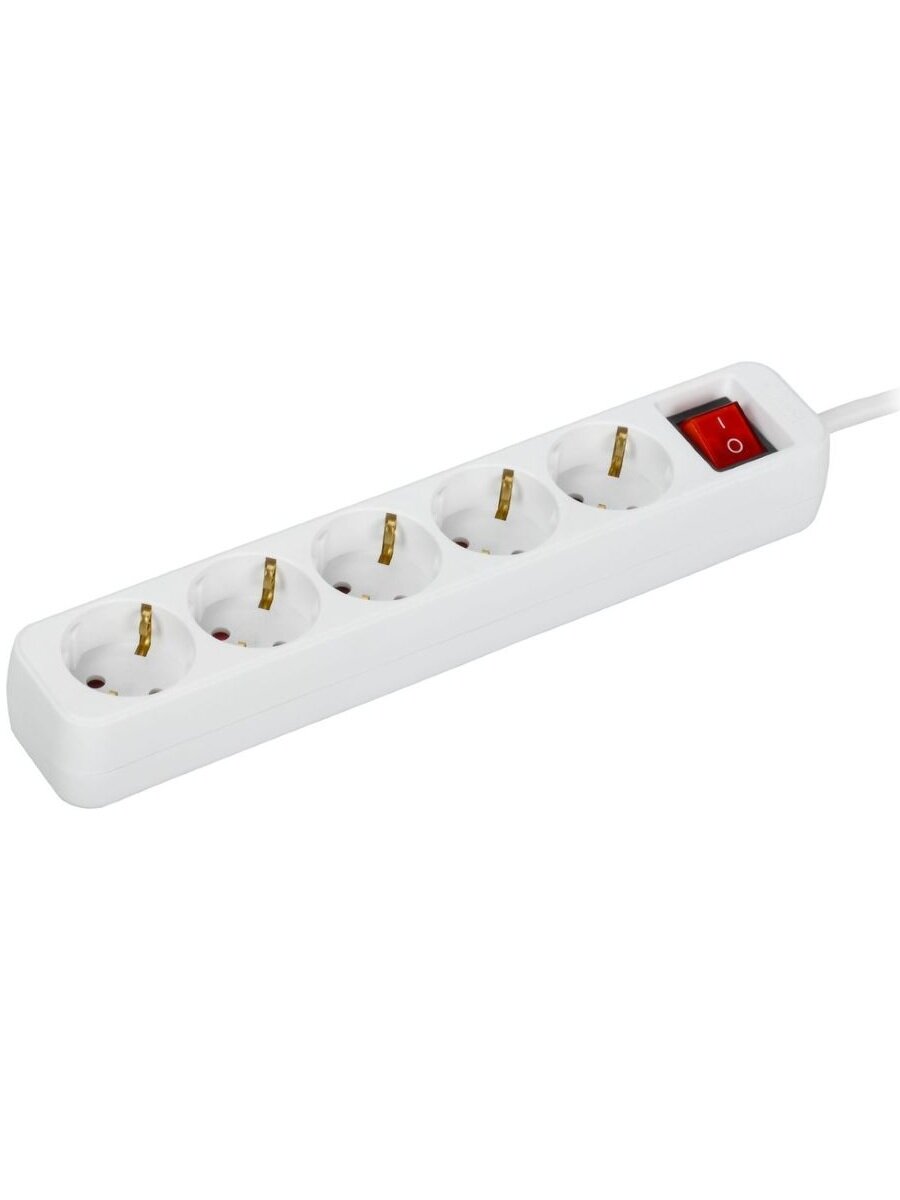 Удлинитель IEK UM-YP10-16-05-05-ZK-K01 UMA У05К 5 мест 2P+PE 5м 3х1,5мм2 16А белый
