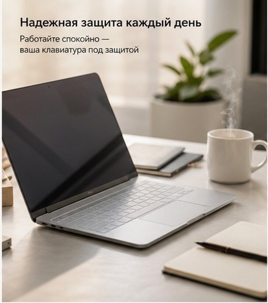 Защитное Покрытие Для Клавиатуры 2Шт Прозрачный Силиконовый Защитный Чехол Для Клавиатуры Ноутбука 33.00X14.00X0.10Cm
