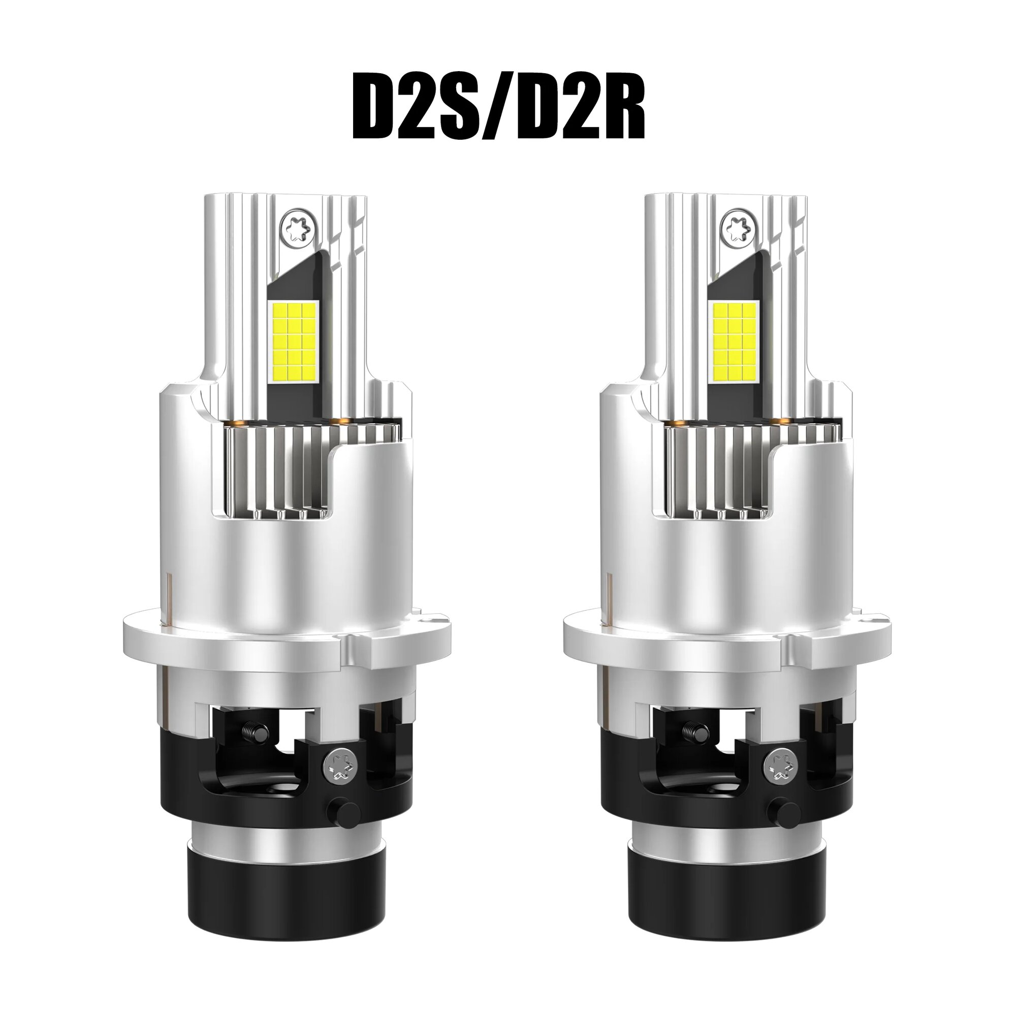 Светодиодные Лампы Для Автомобильных Фар Серии D (D2S/D2R, D4S/D4R), 6000K, 300W, Высокой Интенсивности, Plug And Play