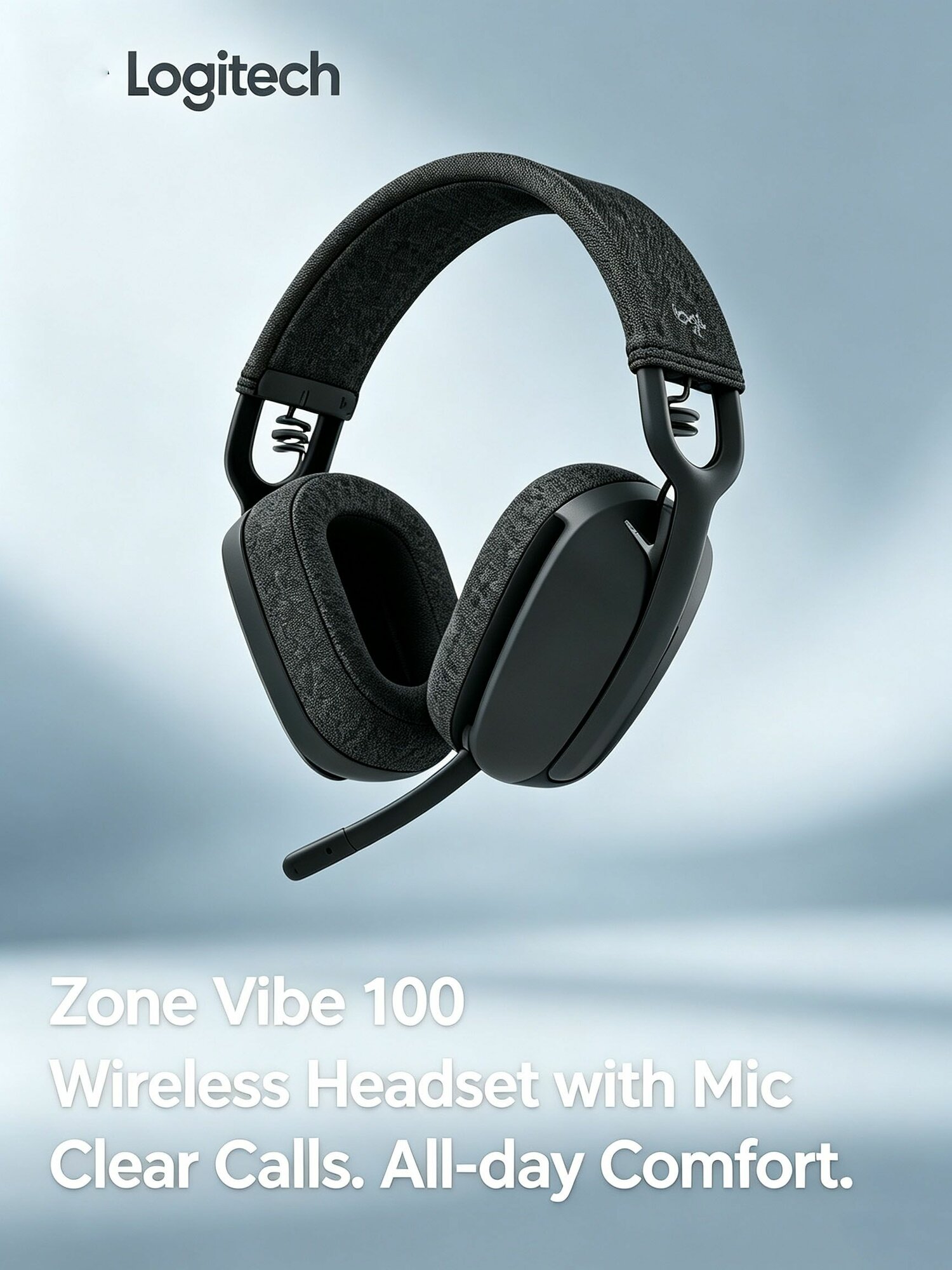 ZONE Vibe 100 Беспроводные полноразмерные наушники, темно-серые