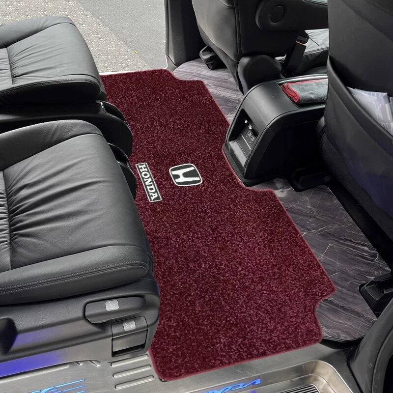 Вино-красные коврики из искусственного меха для среднего ряда автомобилей Honda Odyssey/Accord EL 2009-2026, толщина 12