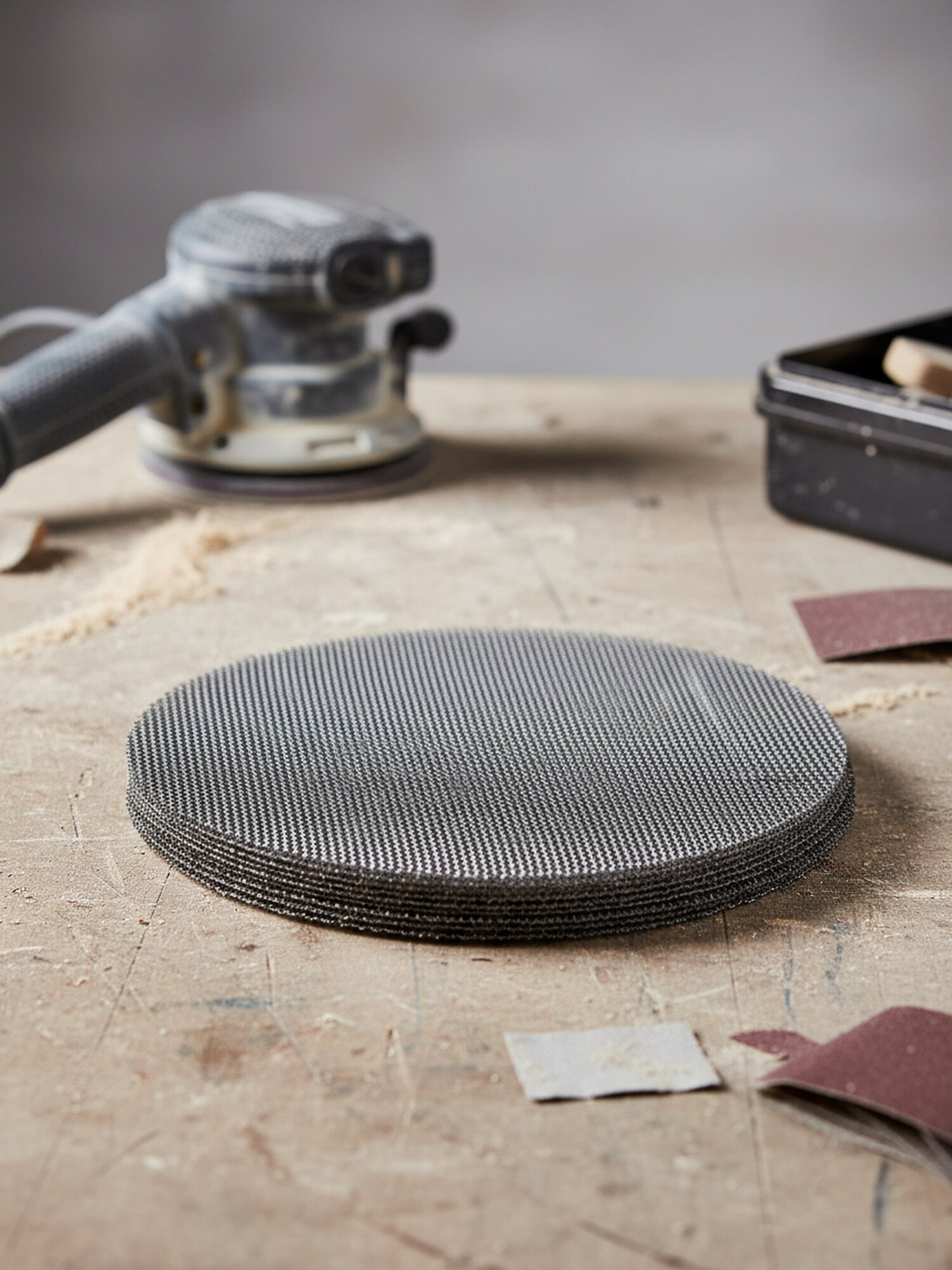 Круг шлифовальный Росомаха 125 мм P240, сетчатая основа на липучке, абразивный диск для УШМ и ЭШМ, 5 штук, 471240