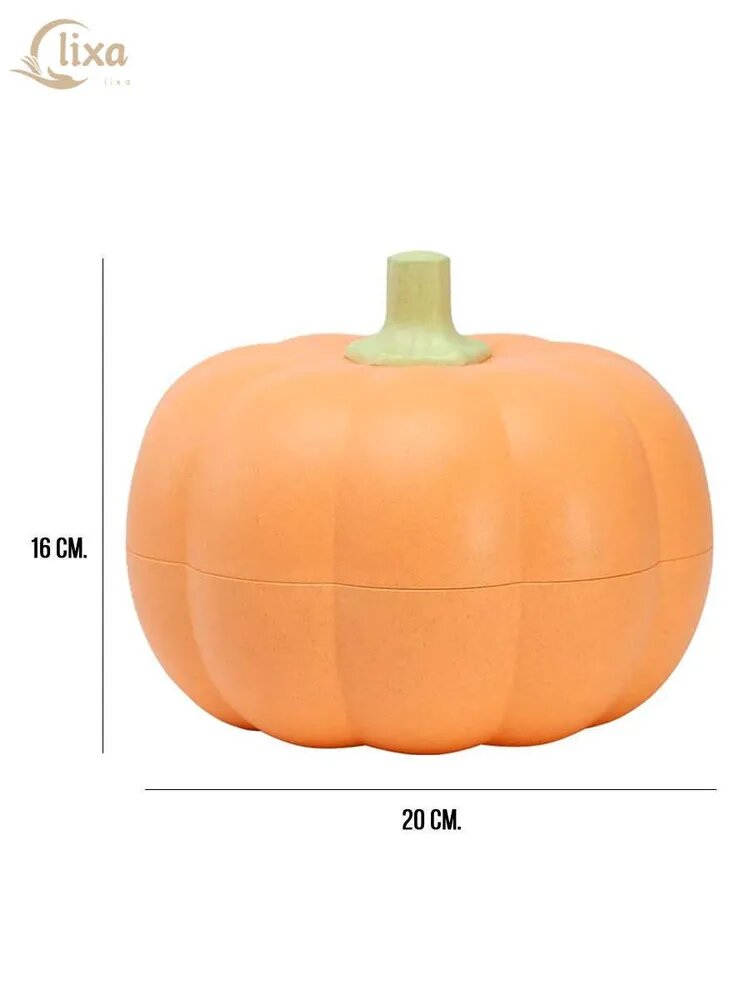 Pumpkin Shape Candy Dish, Green Plastic Storage Container for Snacks and Candies, Decorative Tableware — фото 1