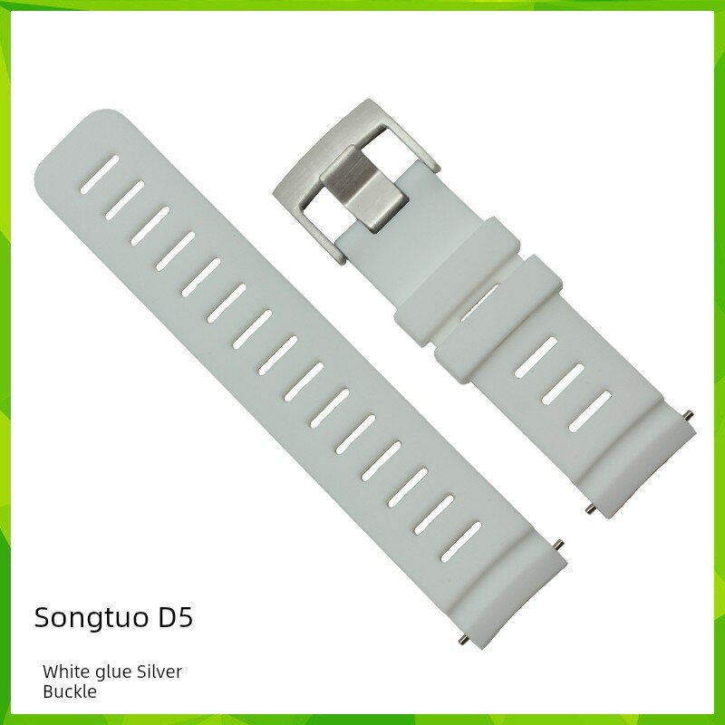 Спортивные часы Suunto D5 Spartan Expedition с белым резиновым ремешком и серебряной пряжкой для активного отдыха