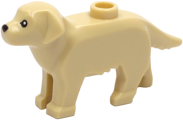 Собака Lego Лабрадор Dog, Labrador / Golden Retriever with Black Eyes 69962pb01 Tan U