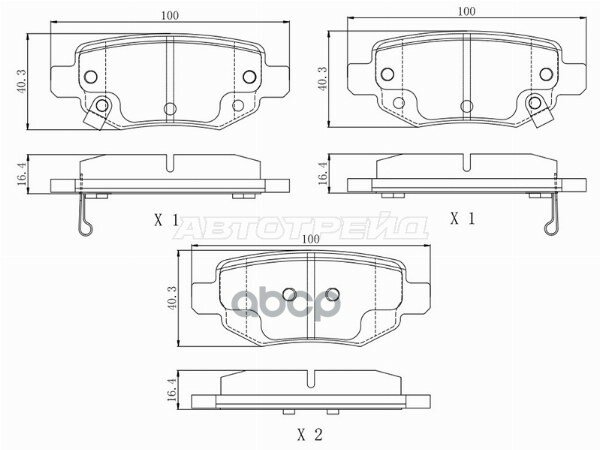 Колодки тормозные (Сзади) Chery Tiggo 4 17-19 / Tiggo 4 Pro 20- Sat арт. ST-28-0081