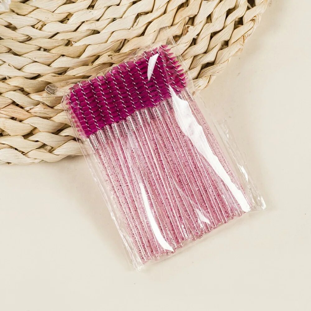 Кисти для ресниц KSHBO 50-100 шт 2Bag 100PCS, ROSE RED