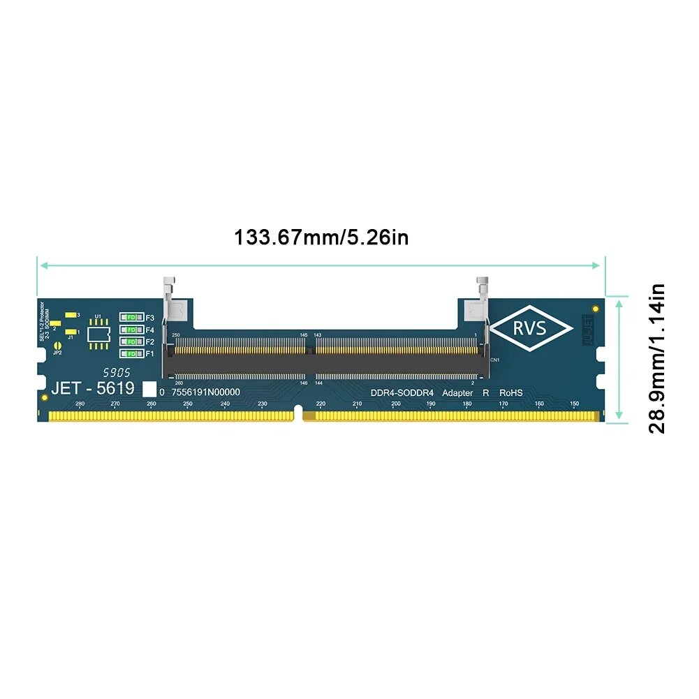 Адаптер SO-DIMM 4 к DDR4 RVS Reverse