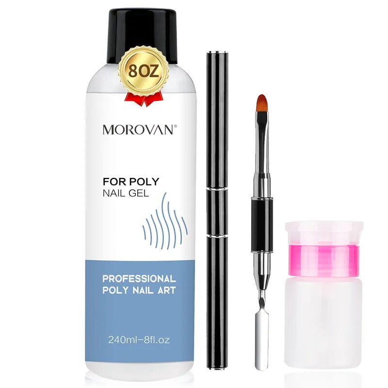 Жидкость для полигеля Флюид Ликвид Средство для работы с полигелем Slip Solution Nail Liquid, 240 мл