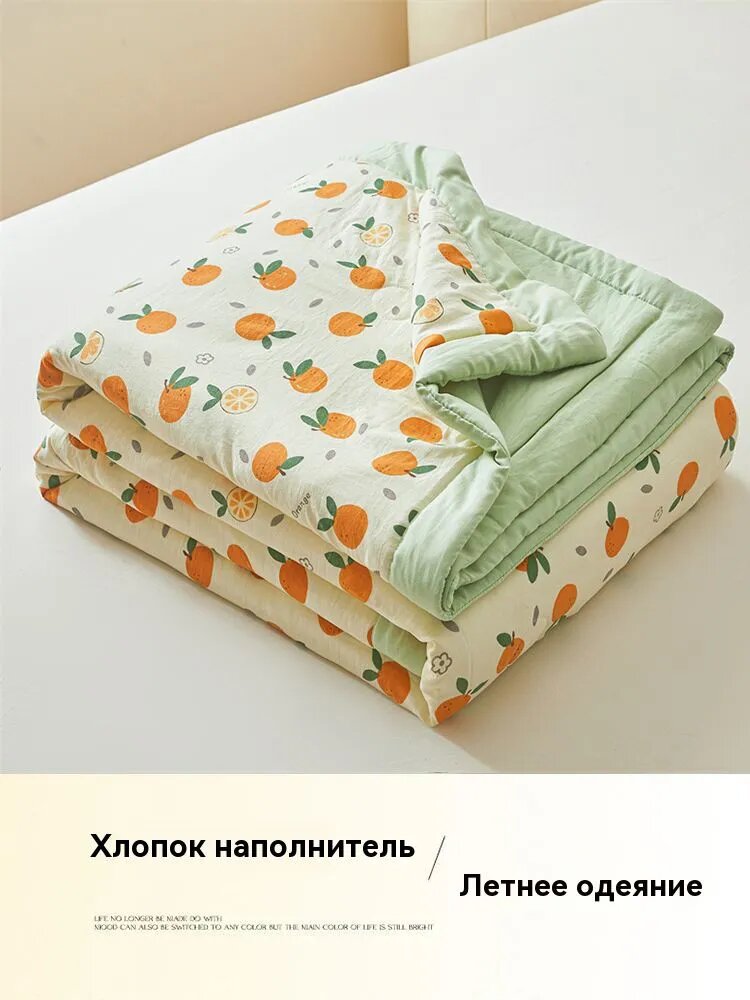 Одеяло Двуспальный 180x200 см, Летнее, с наполнителем вата, комплект из 1 шт, для дома и сна