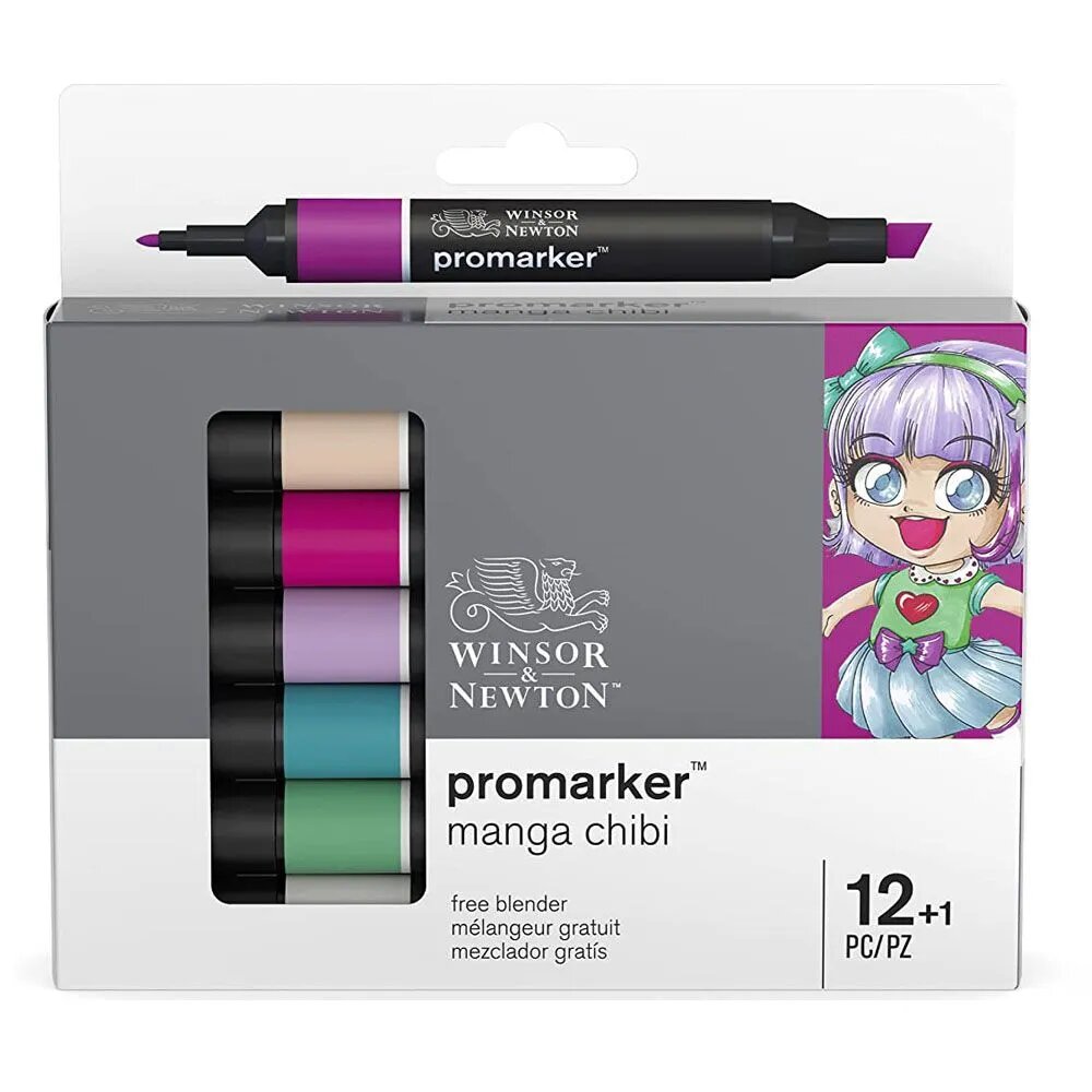 Winsor&Newton Набор маркеров Спиртовой, толщина: 6 мм, 12 шт.