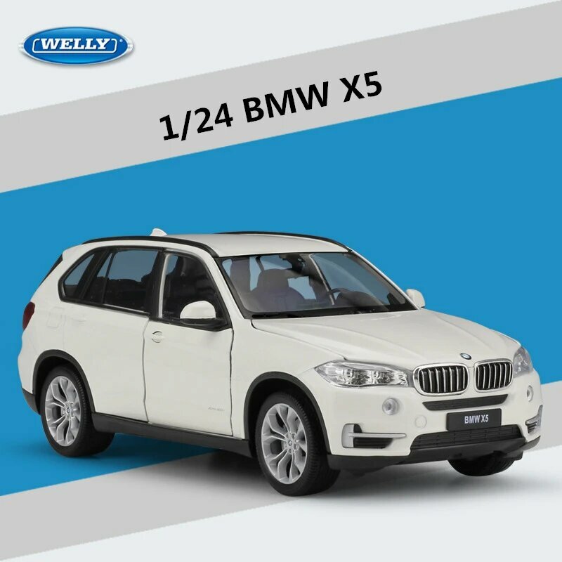 WELLY 1:24 Модель внедорожника BMW X5 из сплава, литая металлическая игрушка, коллекционная модель внедорожника, высокодетализированная детская игрушка, подарок на день рождения