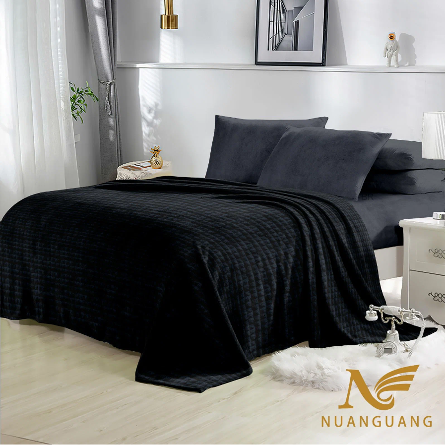 Плед-покрывало "Кубик" 200x220, черный