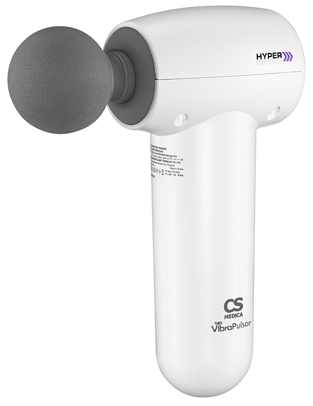 Перкуссионный массажер для тела CS Medica VibraPulsar CS-v10 HYPER White Massage Gun