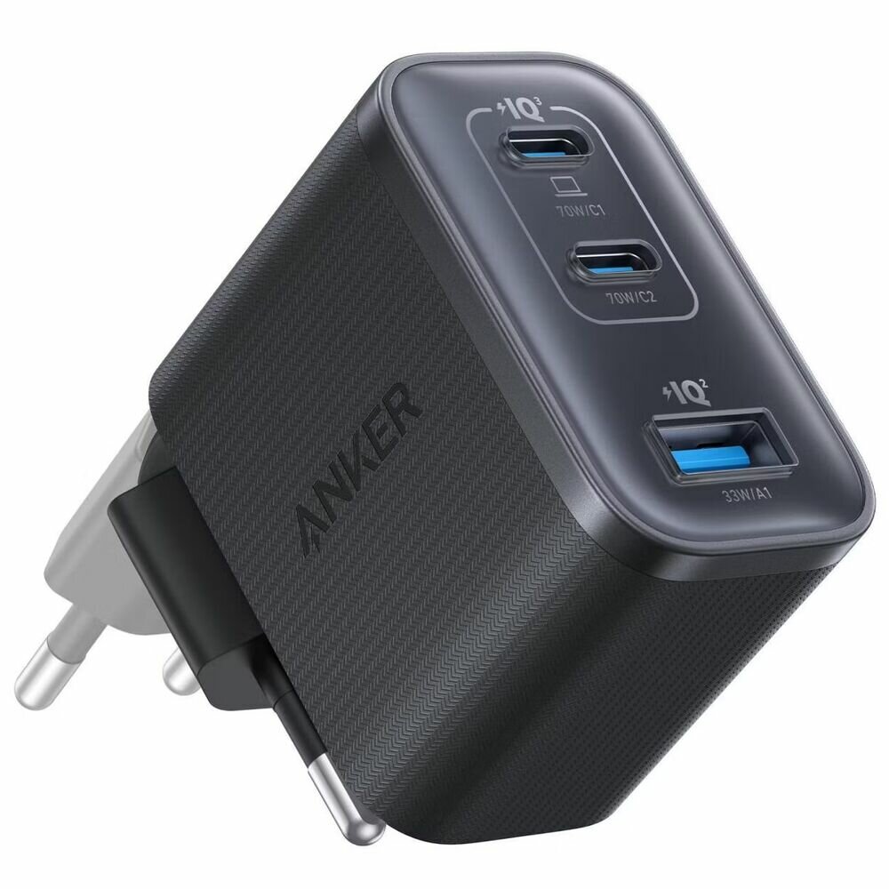 Сетевое зарядное устройство Anker Nano 70W 2C1A 2хUSB-C + USB черное