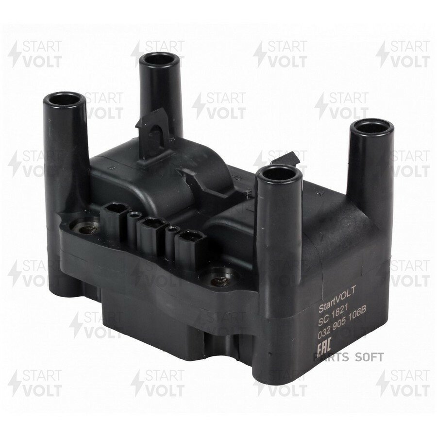 Катушка (модуль) зажигания VW Passat B5 (96-)/ Bora (99-)/ Golf IV (97-)/ Skoda Octavia (96-) без коммут. STARTVOLT SC1821