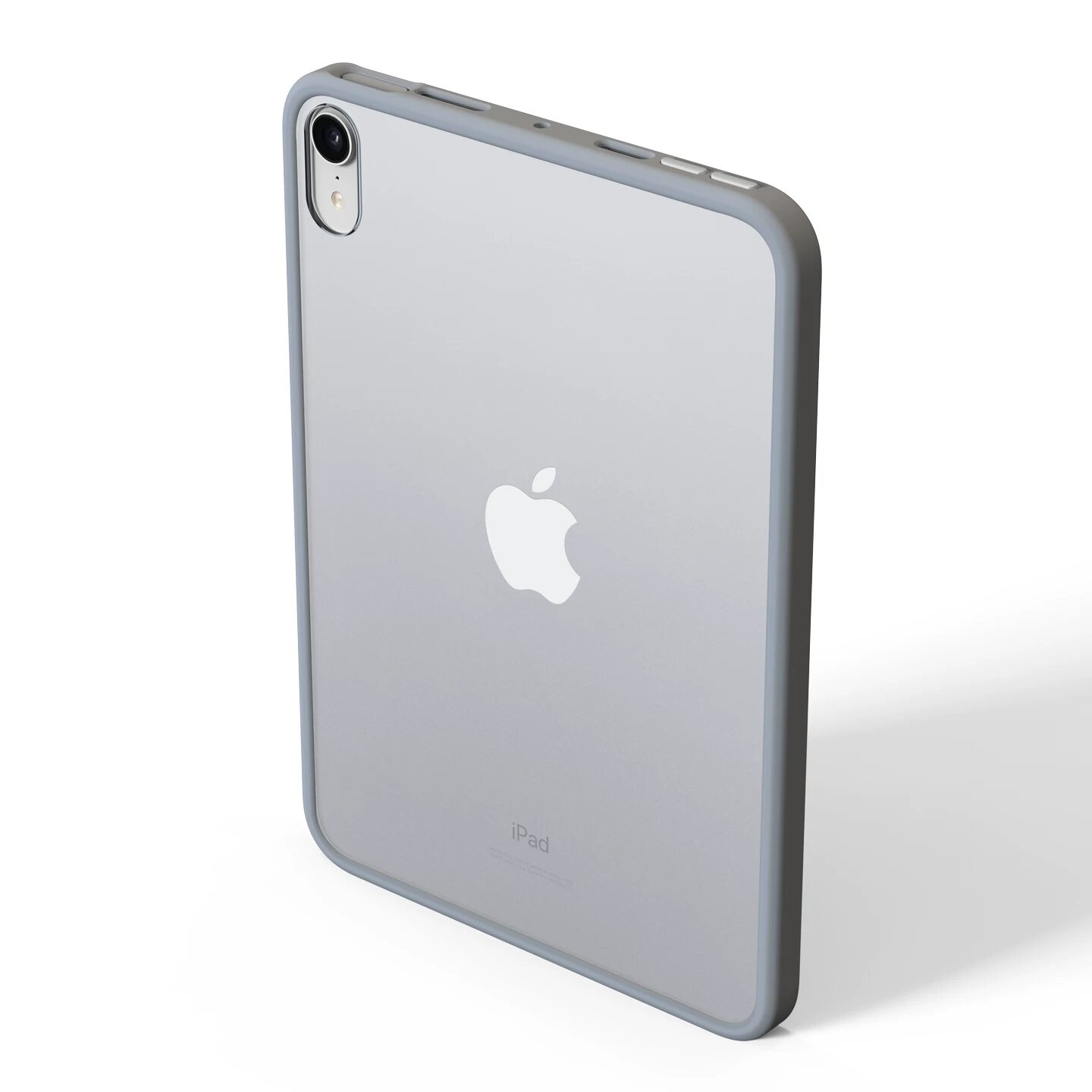 Матовая оболочка для iPad Mini 6 8,3 дюйма, серый с серебряной кнопкой