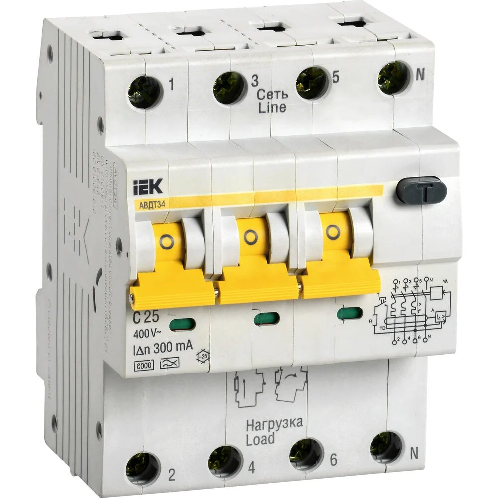 Дифференциальный автомат IEK АВДТ-34 MAD22-6-025-C-30