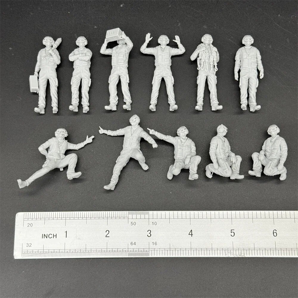 Миниатюрная модель экипажа авианосца 1/35, 11 фигурок