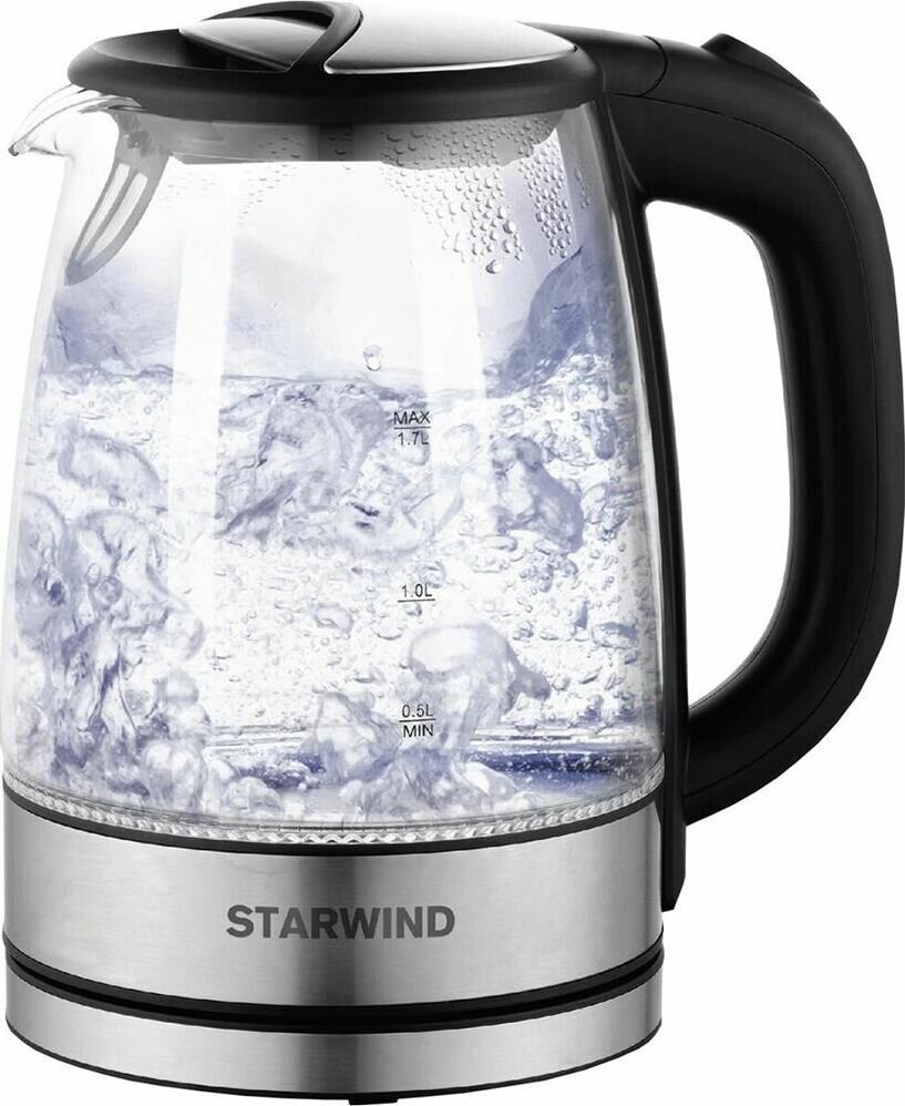 Чайник электрический StarWind SKG2315 1.7л. 2200Вт стекло