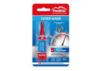Секундный клей ProDomLux-Супер, блистер, 3г