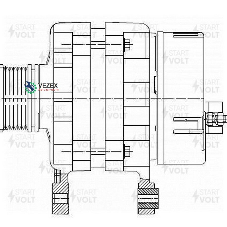 STARTVOLT LG0900 генератор! 90A\ Lada Largus 12>, Renault Logan 1.6i 04>