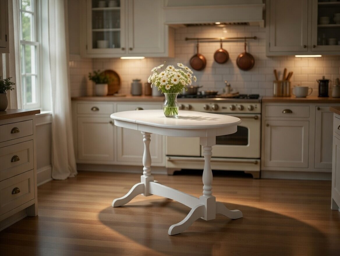 Стол Обеденный Раскладной Массив Овальный