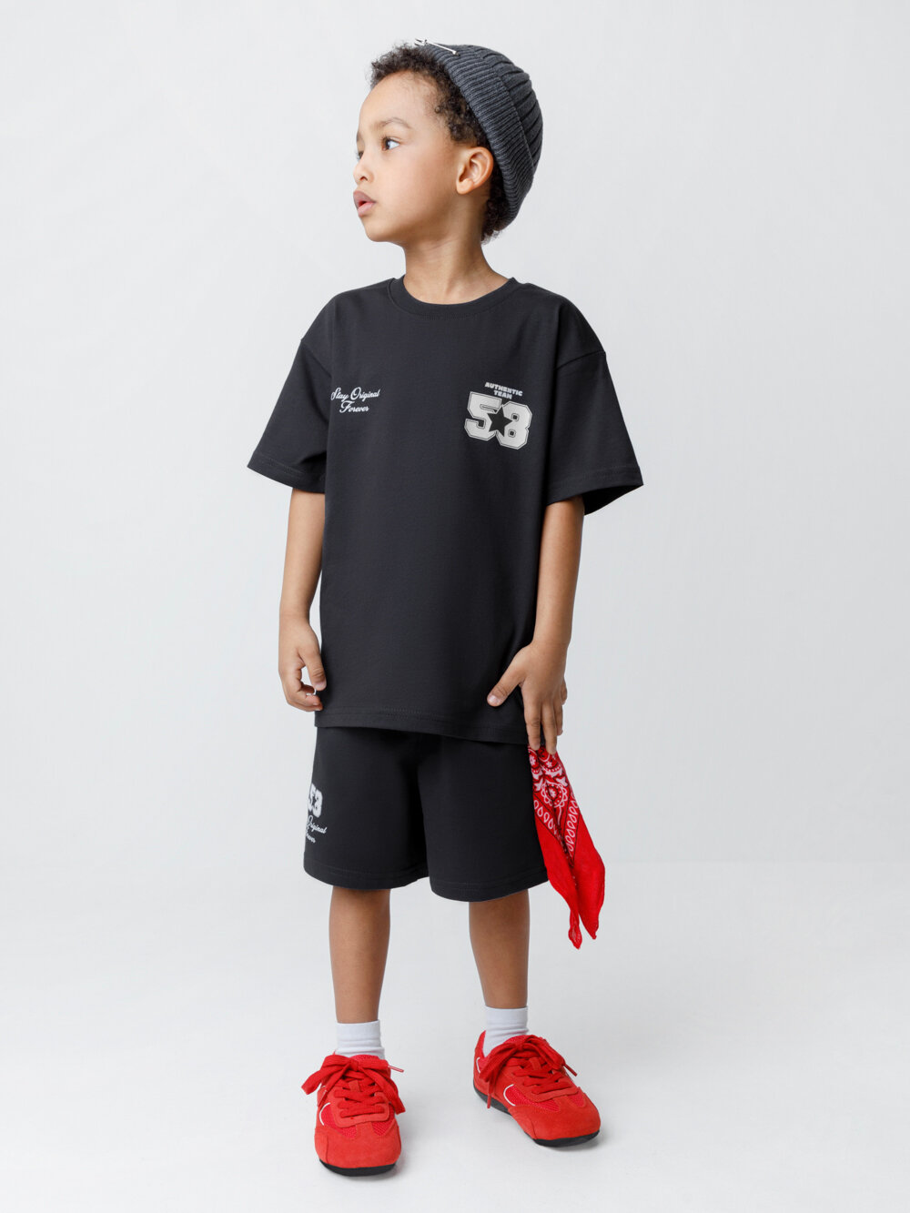 Комплект одежды crockid летний костюм для мальчика, шорты и футболка