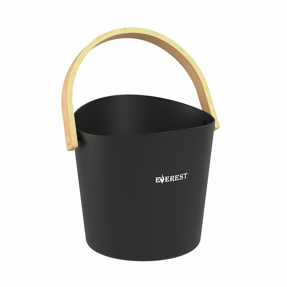 Ведро для бани "EVEREST" 5л фигурное, алюминий черный (black) TG-43